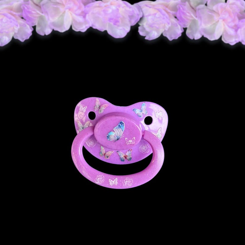 Adult Pacifier - Butterflies ABDL Adult Baby Pacifier for Soothing and ...