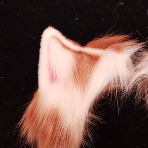Realistic Animal Ears, Red Halloween Cosplay, Pet Play Fully Bendable ...