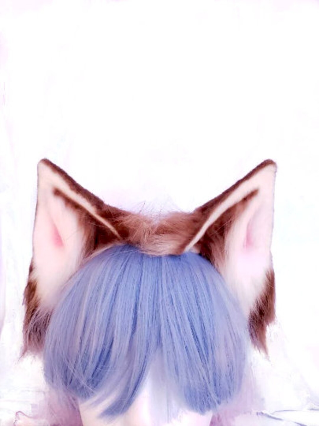 Realistic Fox Ears Handmade Brown & White Bendable Fox Ears Headband ...