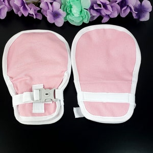 Pink Locking Hand Restraints ABDL Safety Mittens Pet Play - Etsy
