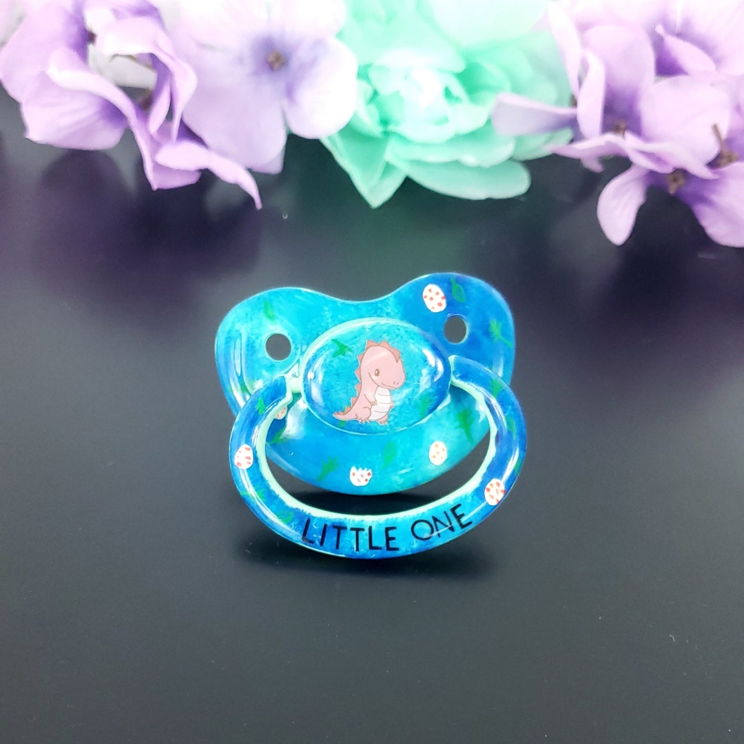 Hand Painted Adult Pacifier - Dinosaur ABDL Adult Baby Pacifier for ...