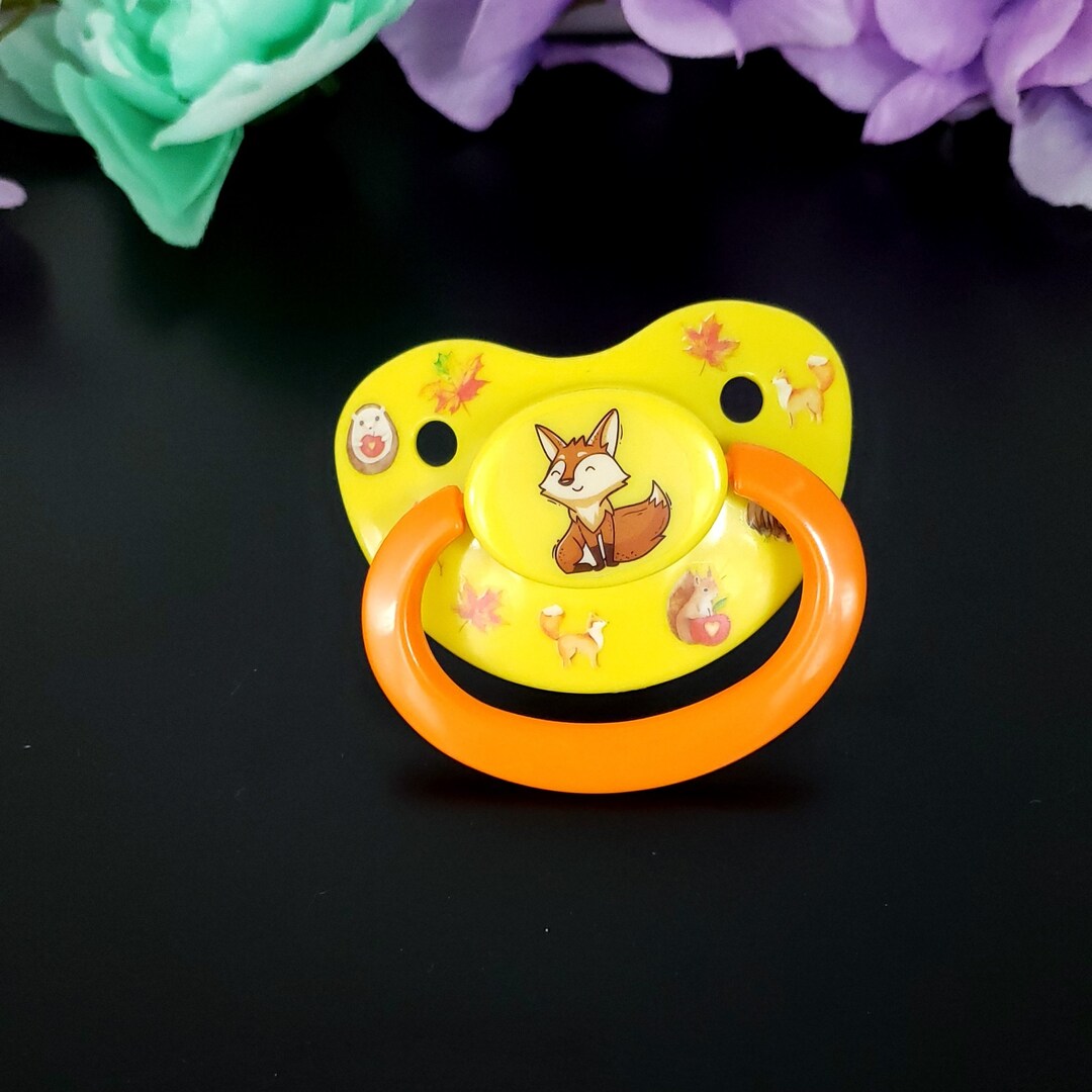 Deco Adult Pacifier - Autumn Fox ABDL Adult Baby Pacifier for Soothing ...