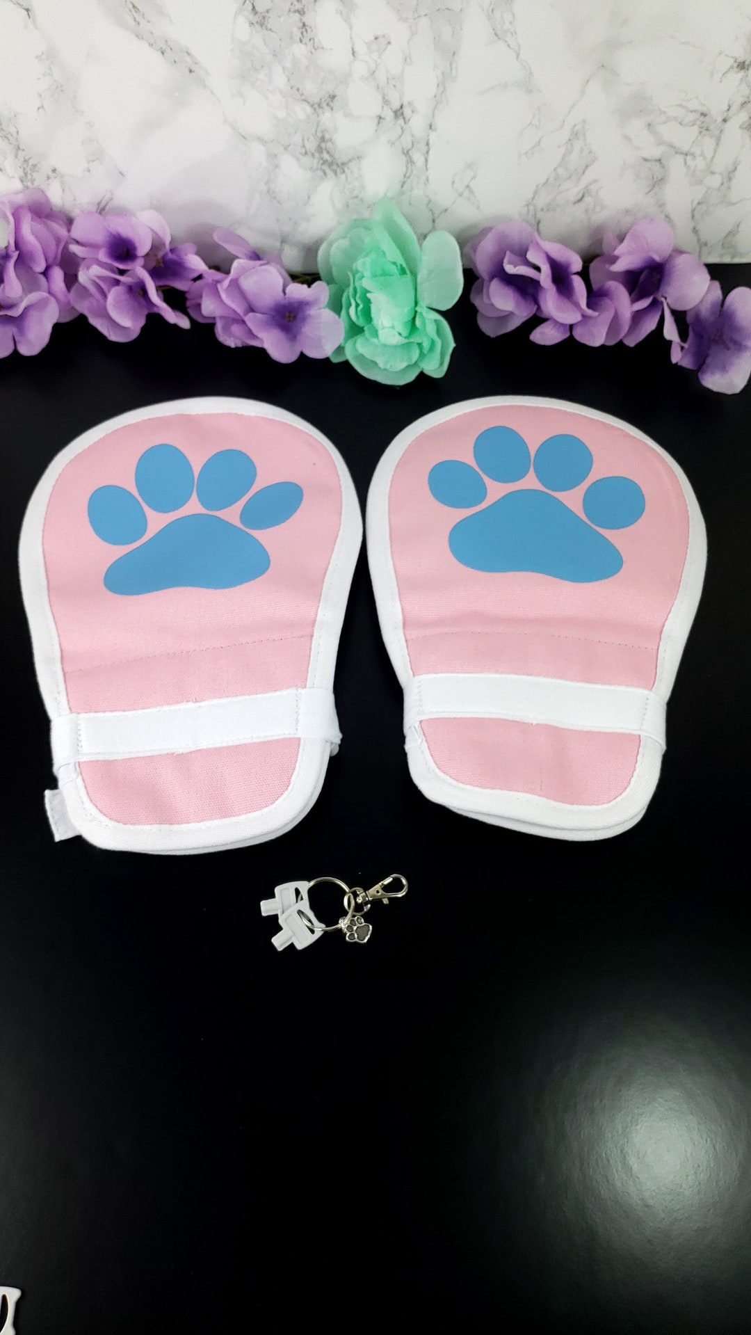Pink Pet Play Paws Restraints - Locking Hand Restraints - ABDL Safety ...
