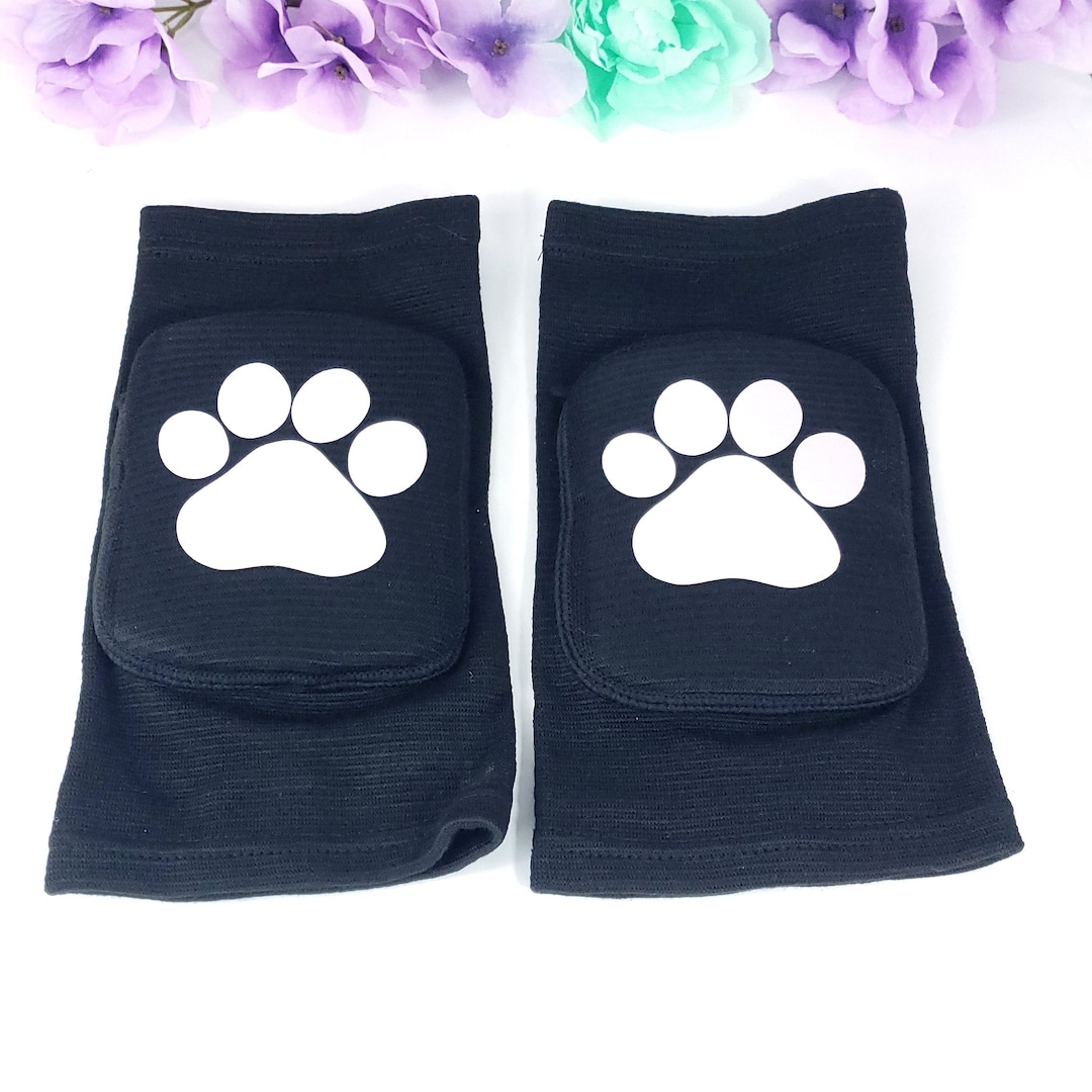 Black Paw Knee Pads - Pole Dancing Knee Protection Paws for Pet Play ...