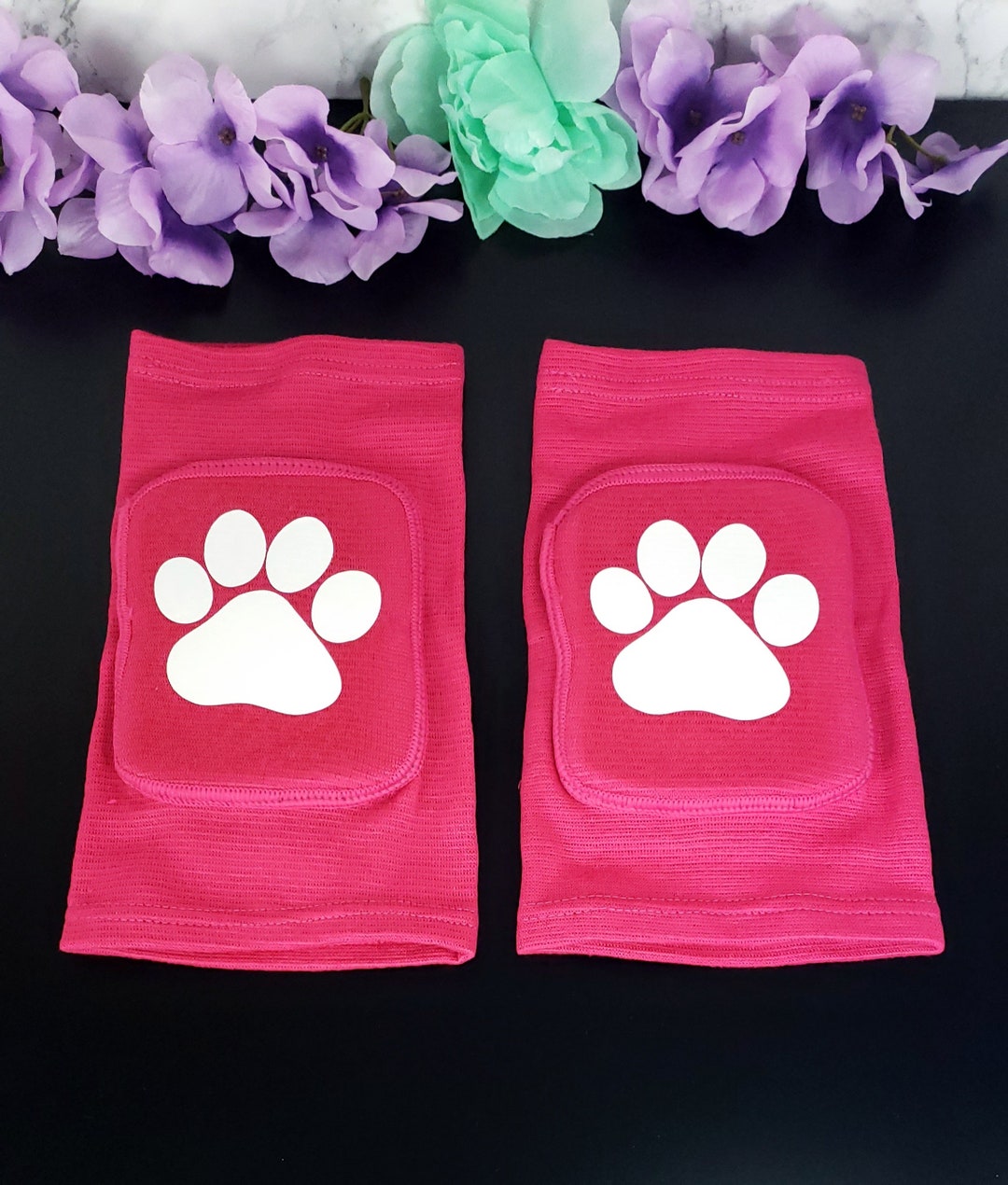 Hot Pink Paw Knee Pads - Pole Dancing Knee Protection Paws for Pet Play ...