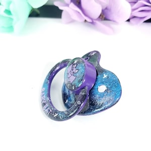 Hand Painted Adult Pacifier - Galaxy Bat ABDL Adult Baby Pacifier for ...