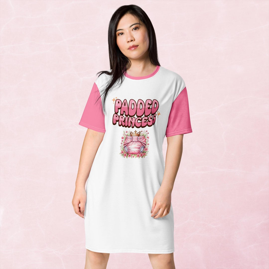 ABDL Padded Princess Night Gown - Adult Baby T-shirt Dress - Etsy