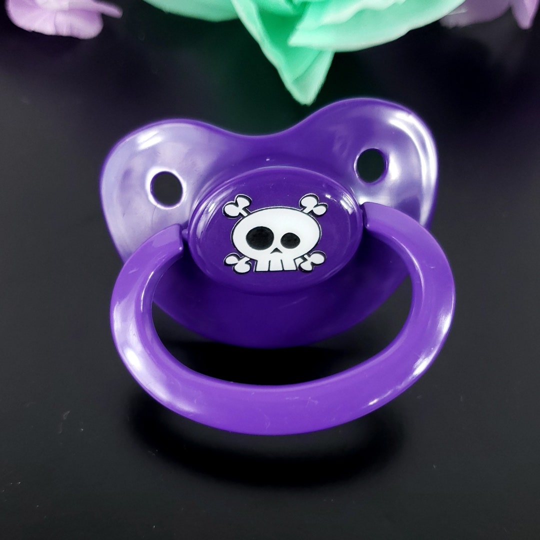 Skull Adult Pacifier - ABDL Adult Baby Pacifier in Various Colors ...