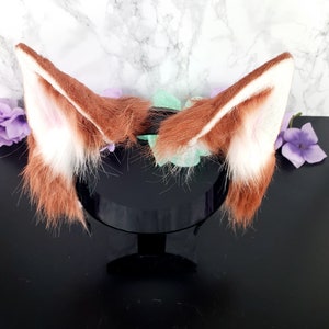 Realistic Animal Ears, Red Halloween Cosplay, Pet Play Fully Bendable ...