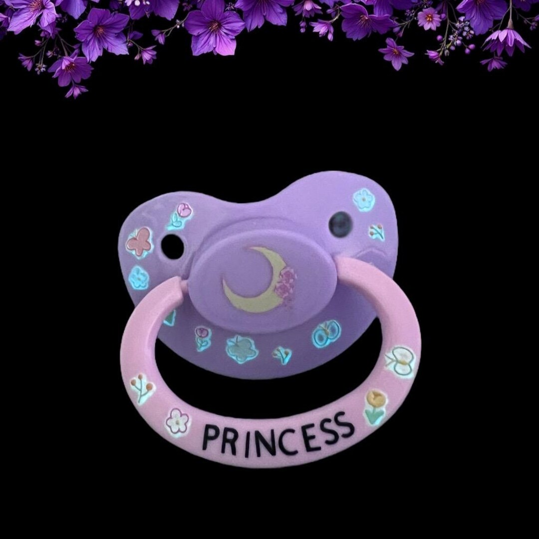 Deco Adult Pacifier - Glow in the Dark Stars and Moons ABDL Adult Baby ...
