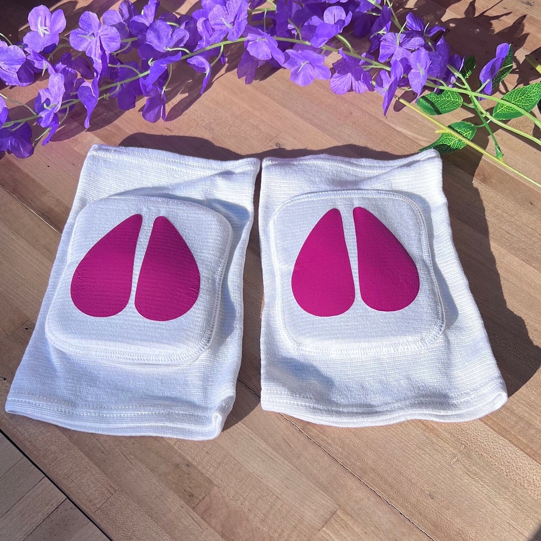 White Cow Knee Pads - Pole Dancing Knee Protection Hooves for Pet Play ...