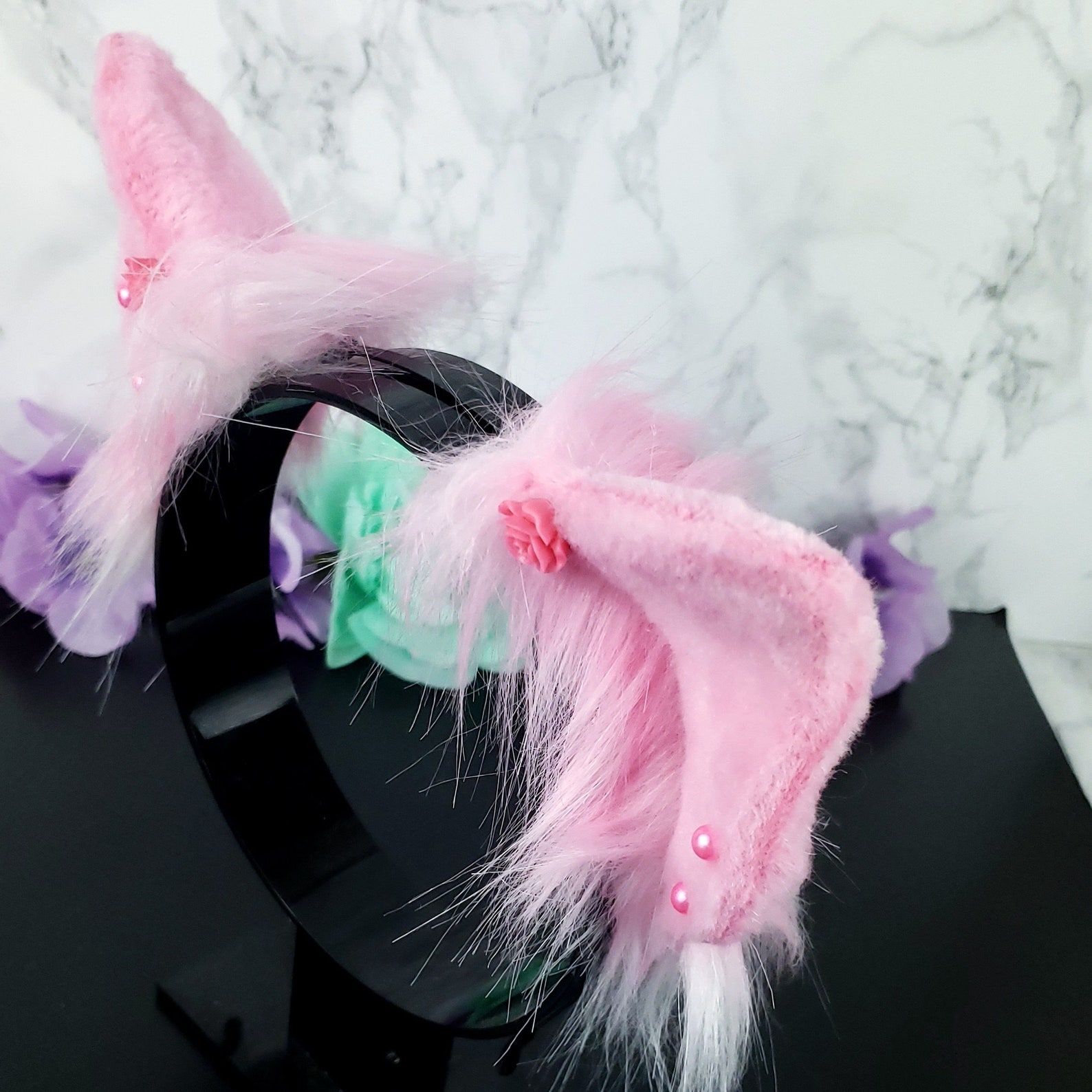 Pig Ears Headband - Rose Pink Deco Cosplay Pig Ears - Adjustable ...