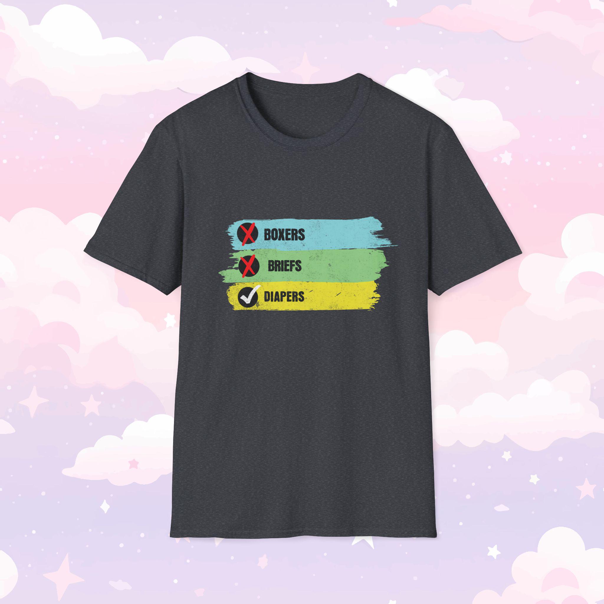 Boxers, Briefs, Diapers ABDL Cute and Funny Unisex Shirt - Etsy
