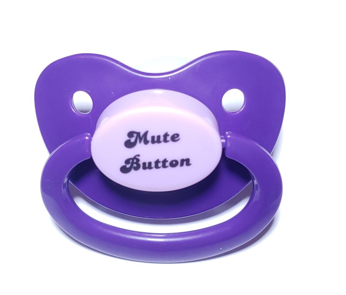 Mute Button Adult Pacifier DDLG & ABDL Adult Baby Pacifier - Etsy UK