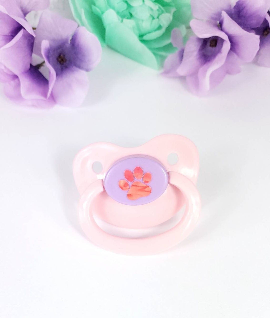 Paw Print Adult Pacifier - Holographic ABDL Pacifier - Little Space ...