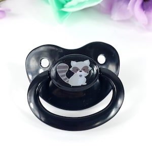 Raccoon Adult Pacifier - ABDL Adult Baby Pacifier in Various Colors for ...