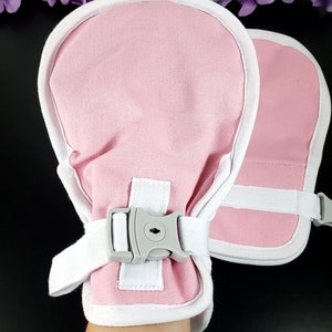 Pink Locking Hand Restraints ABDL Safety Mittens Pet Play - Etsy