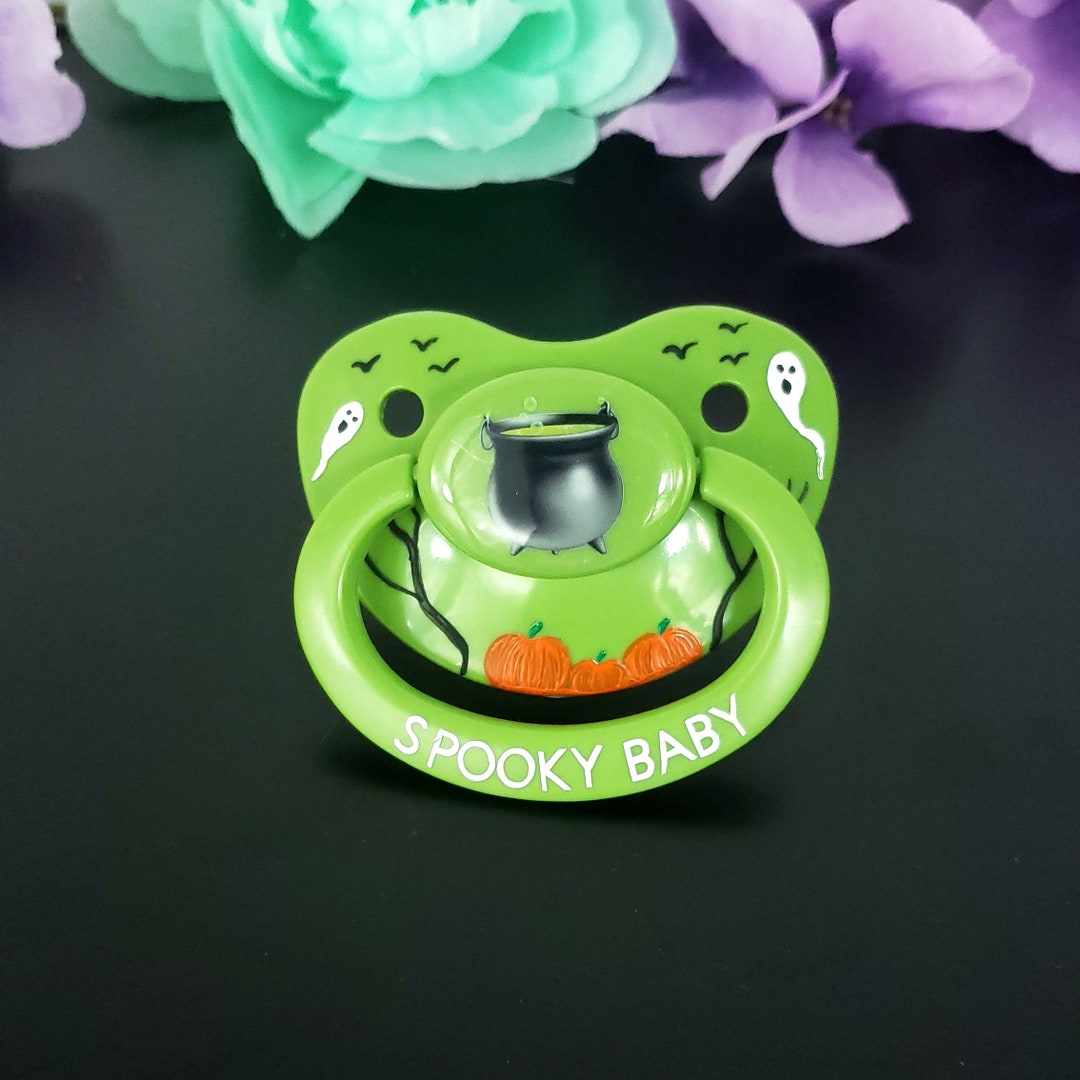 Halloween Adult Pacifier - ABDL Adult Baby Pacifier - Spooky Baby Deco ...