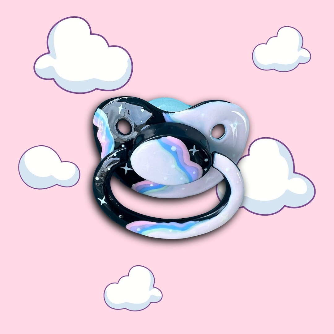 Hand Painted Adult Pacifier - Retro Agere Pacifier ABDL Adult Baby ...