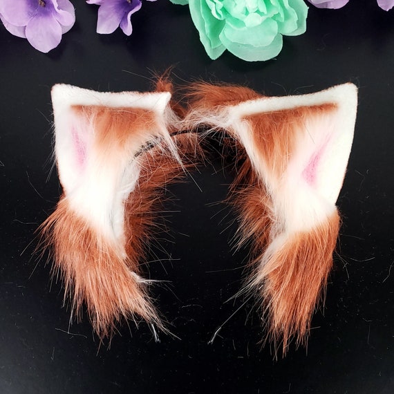Realistic Animal Ears Red Halloween Cosplay Pet Play Fully - Etsy