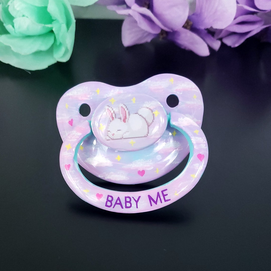 Hand Painted Adult Pacifier - Baby Me ABDL Adult Baby Pacifier for ...