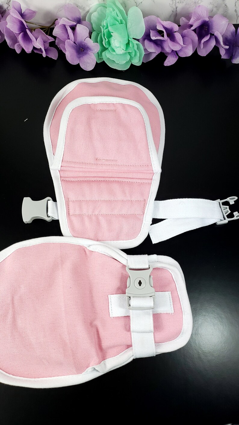 Pink Locking Hand Restraints ABDL Safety Mittens Pet Play - Etsy