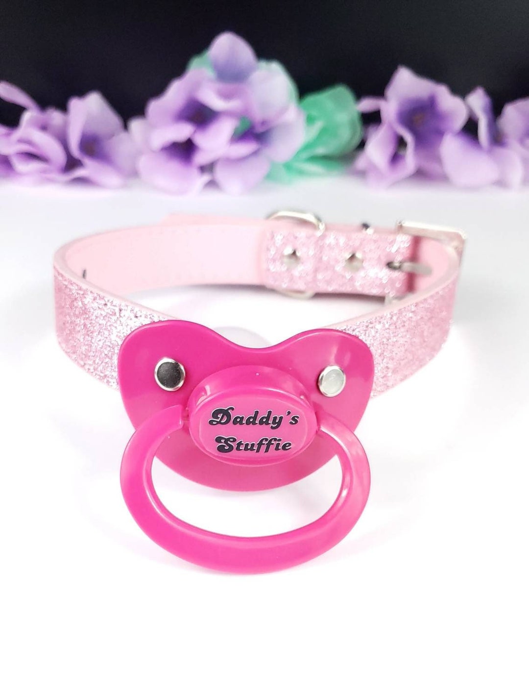 Adult Pacifier Gag Daddy's Stuffie Pink ABDL Pacifier Gag Adult Baby ...