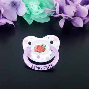 ABDL Adult Pacifier - Strawberry Adult Baby Pacifier (custom Colors ...