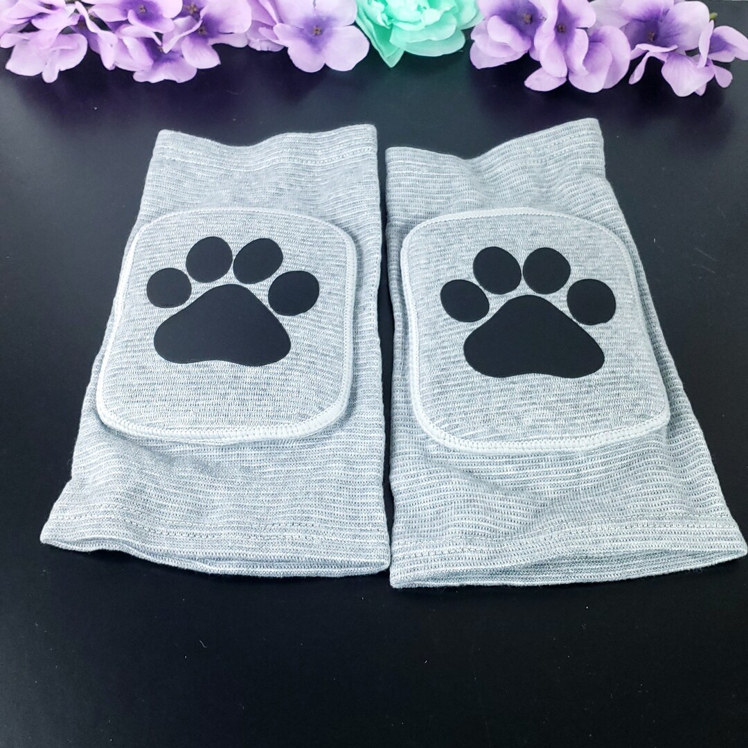 Gray Paw Knee Pads - Pole Dancing Knee Protection Paws for Pet Play and ...