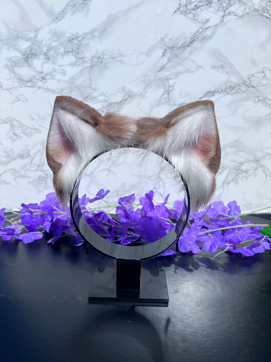 Realistic Kitten Ears - Brown Cat Ears Headband - Pet Play Kitten Ears ...