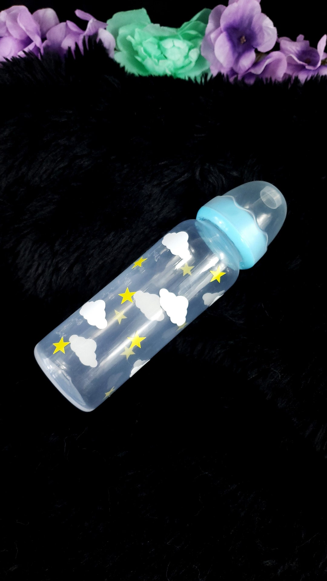 ABDL Bottle - Adult Size Baby Bottle - Large Teat Baby Bottle - Clouds ...