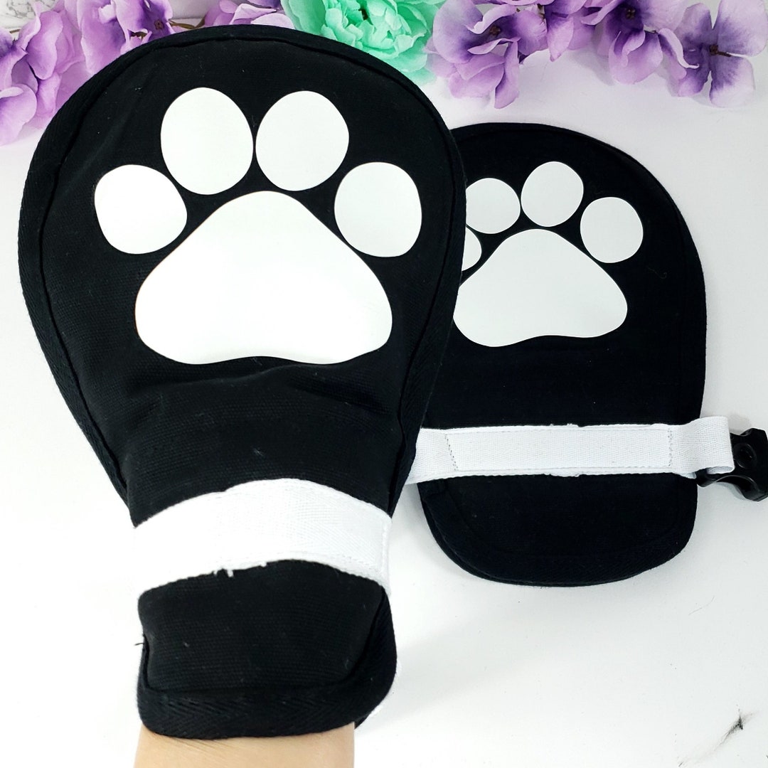 Black Pet Play Paws Restraints Locking Hand Restraints - Etsy