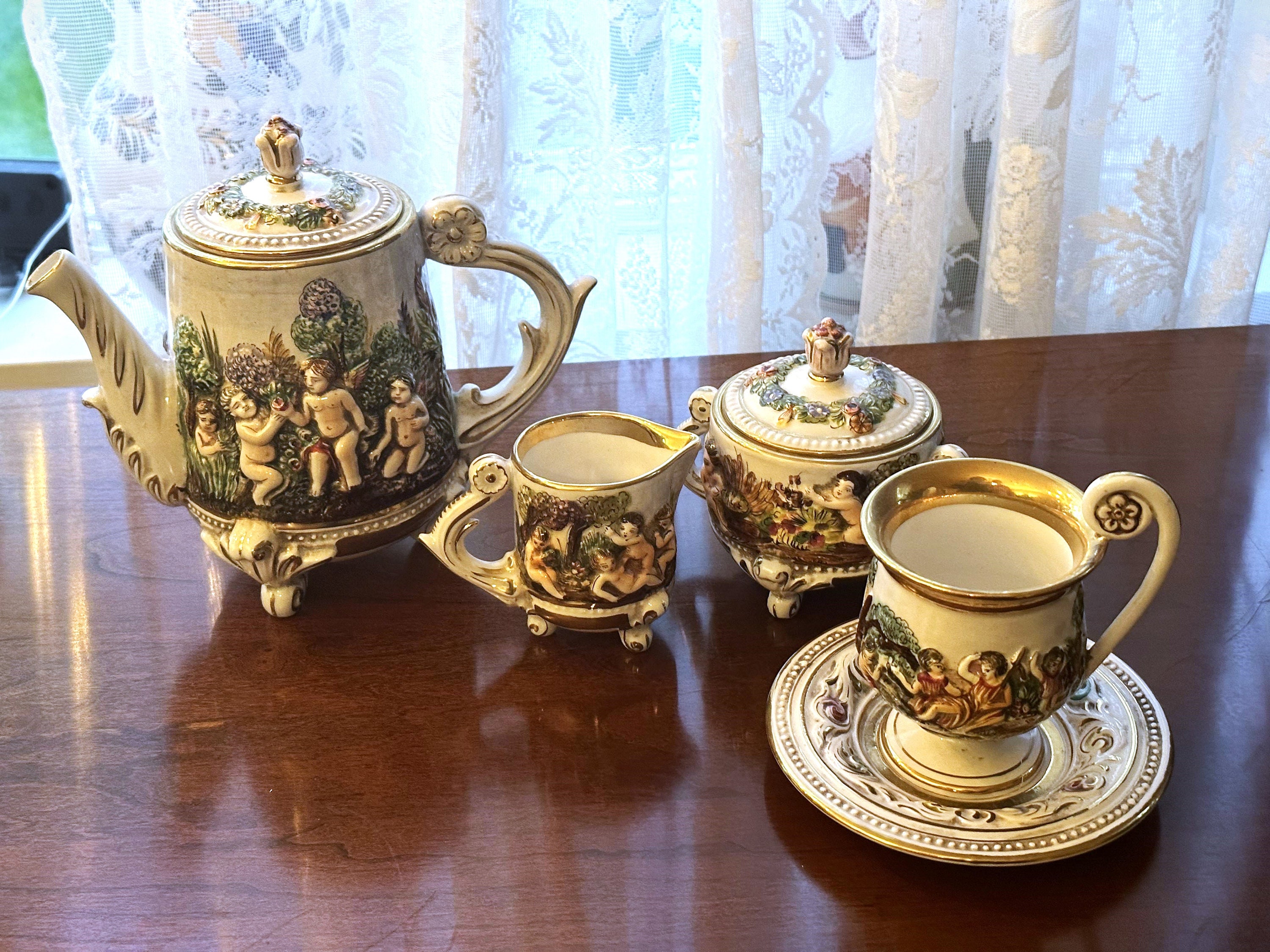 Vintage R. Capodimonte Tea Set - Made in Italy - Etsy