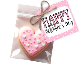 Printable Tag Happy Valentine's Day 2 Square - Etsy