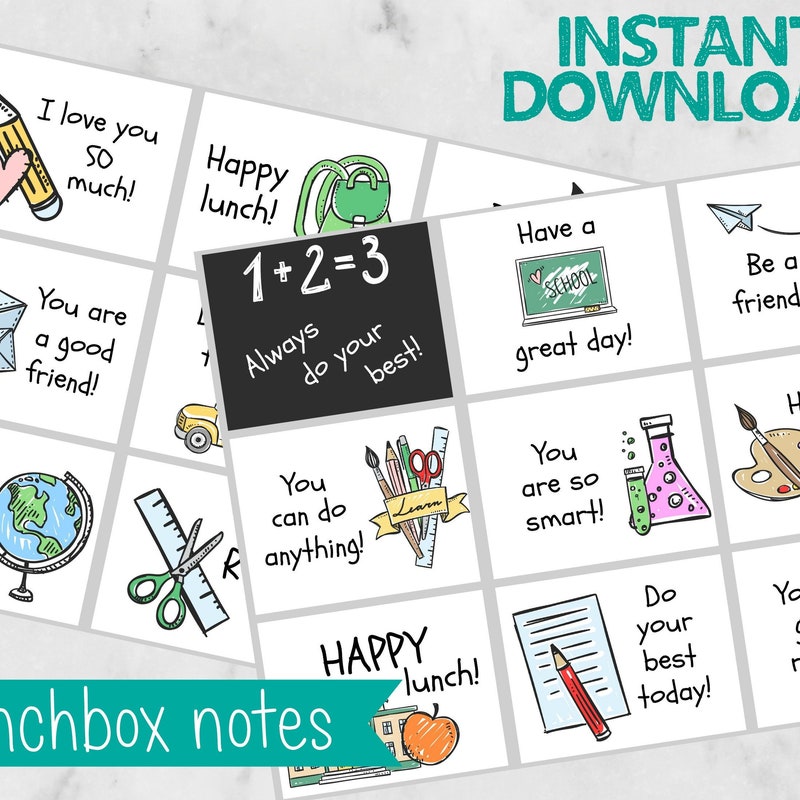 Lunch Box Cards - Etsy