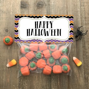 Happy Halloween Bag Topper - Candy Treat Bag Top - Printable Candy Bag ...