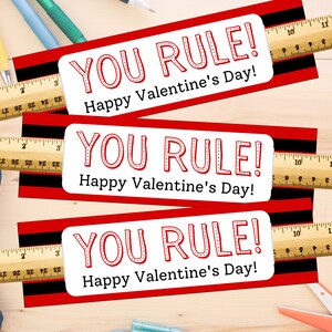 Printable Ruler Valentine - You Rule! Happy Valentine's Day - Ruler ...