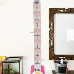 Large Math Fact Reward Chart - Math Fact Progress Chart - Rocket Math ...