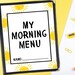 Sunshine Morning Menu Printable Cover - Homeschool Menu Cover Download ...