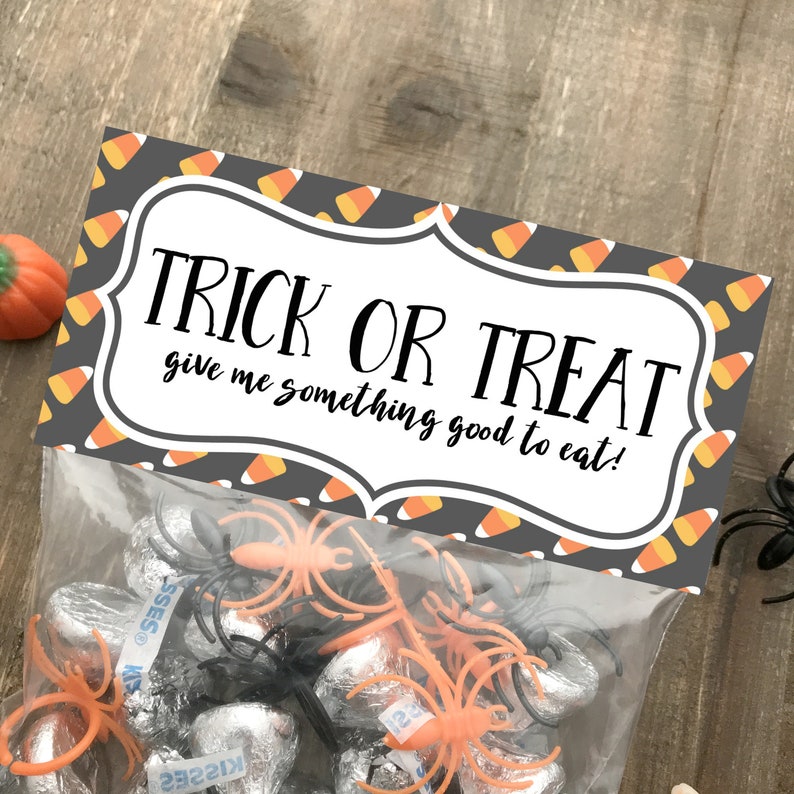 Halloween Trick or Treat Bag Topper Treat Bag Topper - Etsy