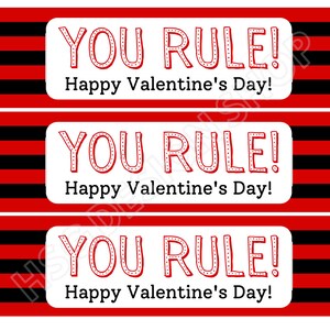 Printable Ruler Valentine - You Rule! Happy Valentine's Day - Ruler ...
