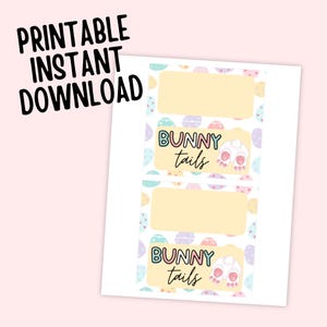 Bunny Tails Bag Topper - Treat Bag Topper - Easter Marshmallow Treat ...