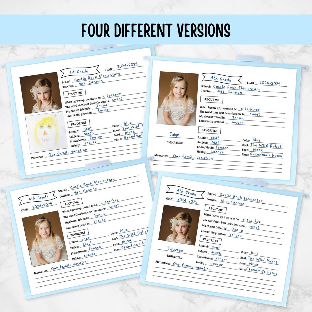 School Memory Box Cover Bundle - File Box Cover Page - Hanging File ...