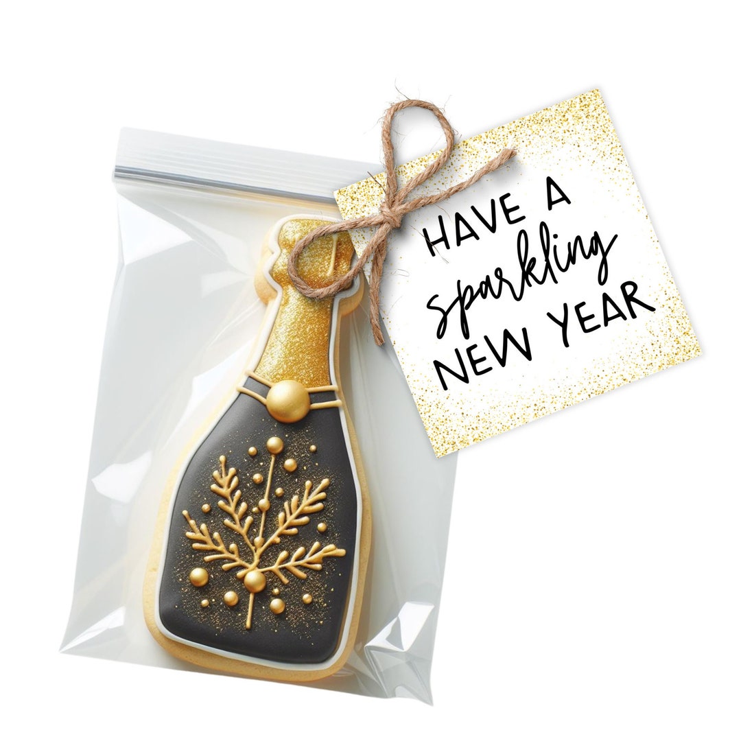 Printable 2 & 2.5" Gift Tag - Cookie Tag - Have a Sparkling New Year ...