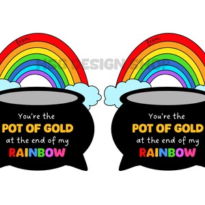 Printable You're the Pot of Gold at the End of My Rainbow - Gold Coin ...
