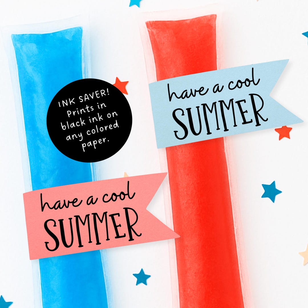 Printable Popsicle Gift Tag From Teacher - Digital Download Gift Tag ...