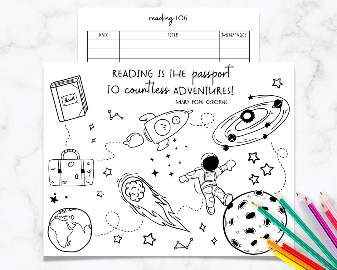 Printable Kids Adventure Reading Log - Reading Tracker - Summer Reading ...