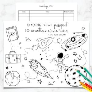 Printable Kids Adventure Reading Log - Reading Tracker - Summer Reading ...