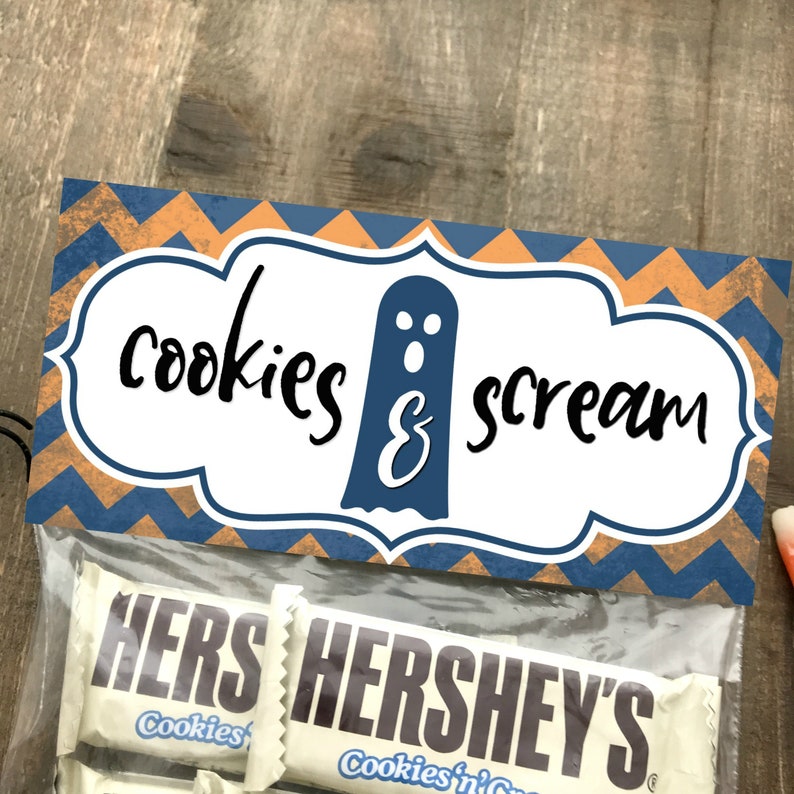 Cookies & Scream Bag Topper Halloween Treat Bag Topper | Etsy