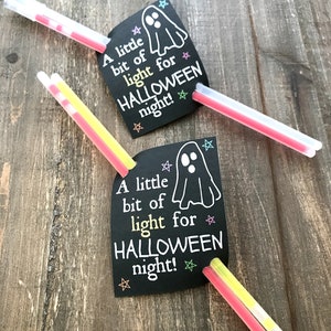 Halloween Glow Stick Tag Glowstick Card Printable Halloween Party ...